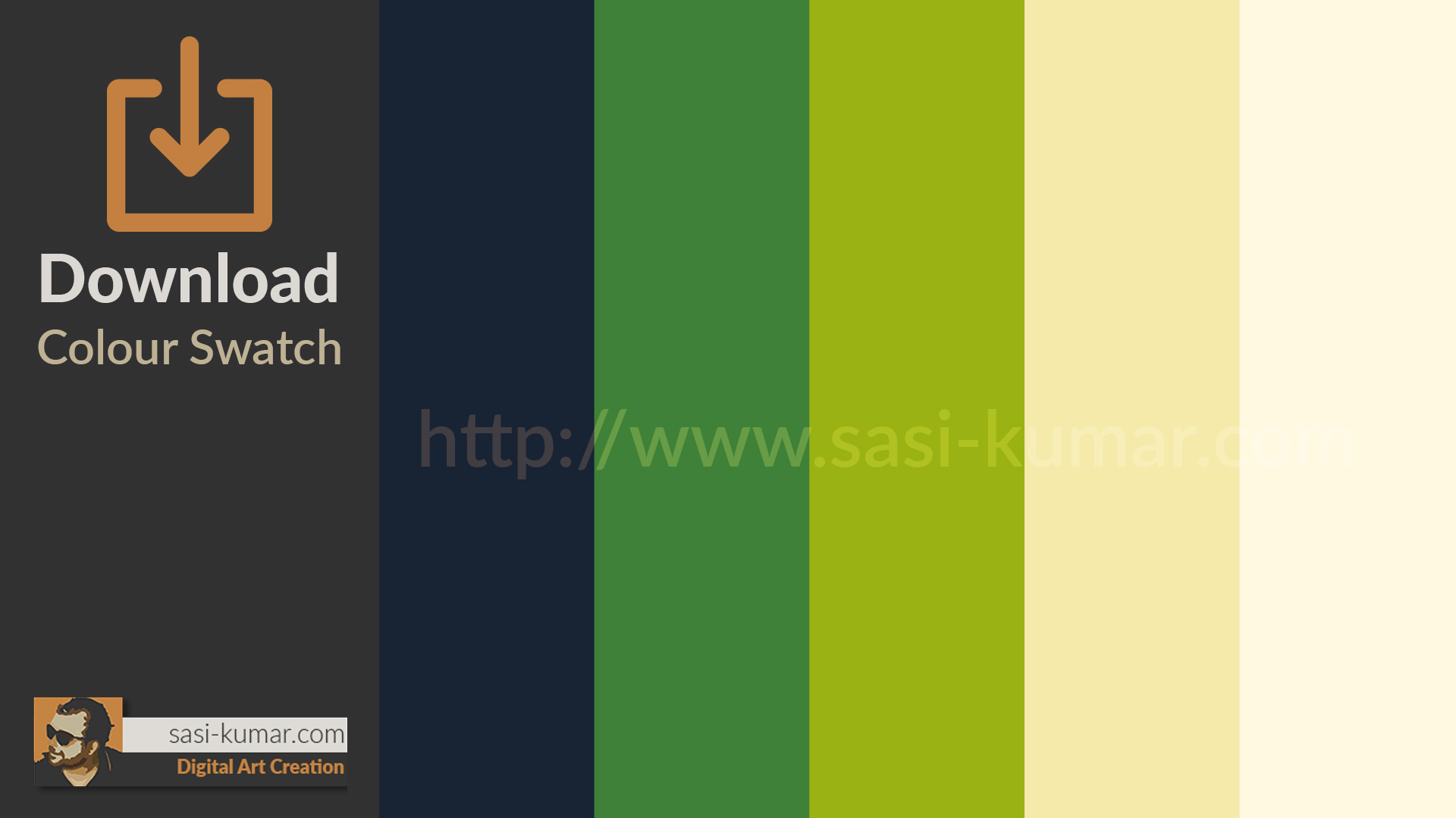 Digital Art Creation Swatches : Abstract Background – Green Theme ...